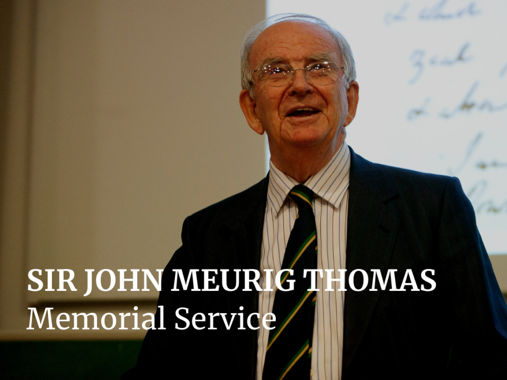 Sir John Meurig Thomas Memorial - The Learned Society of Wales